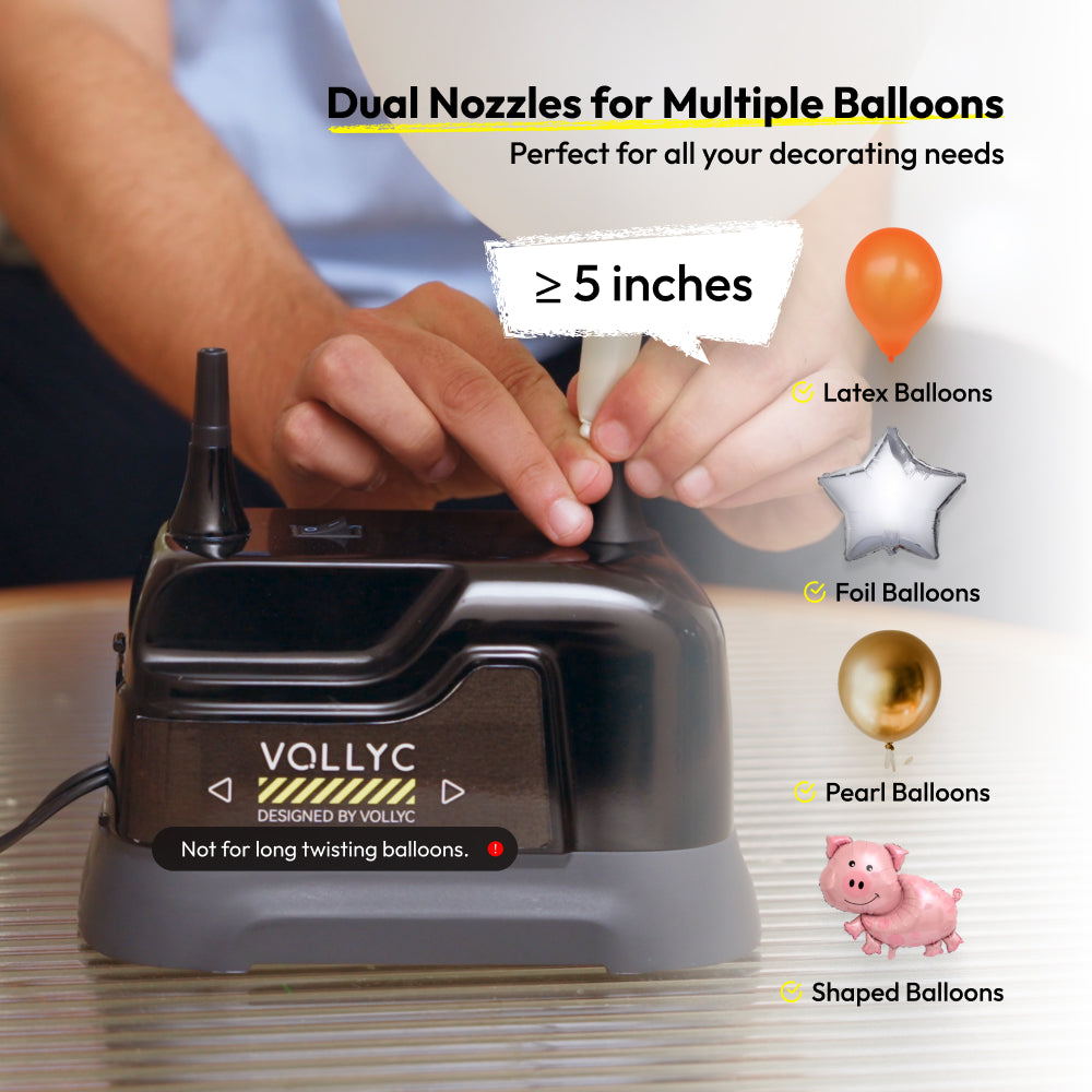 EVO BALLOON PUMP - Electric Balloon Pump with Dual Nozzle & Tie Tool ...