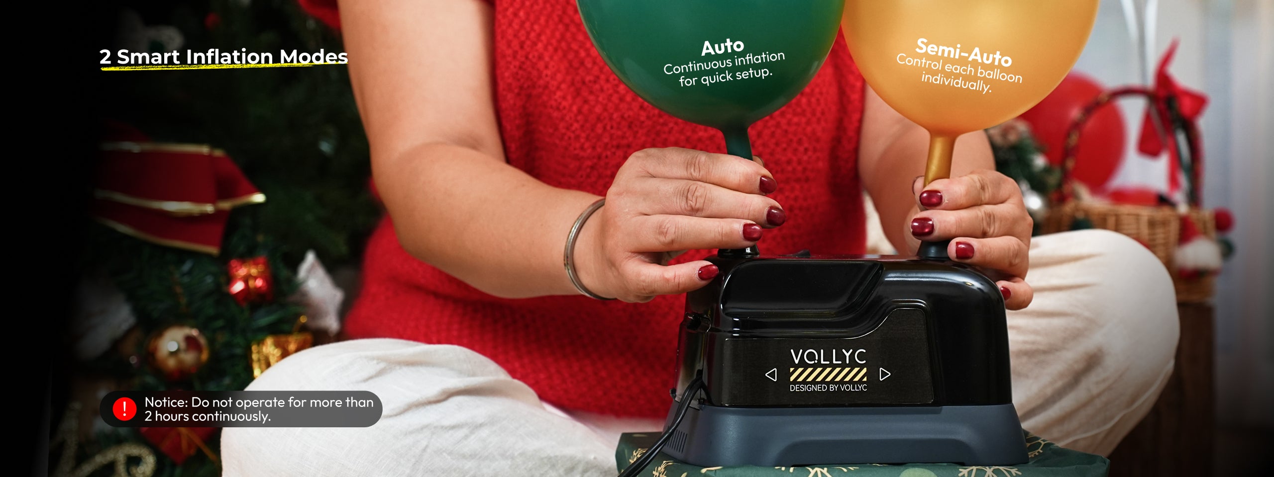 EVO BALLOON PUMP - Electric Balloon Pump with Dual Nozzle & Tie Tool ...
