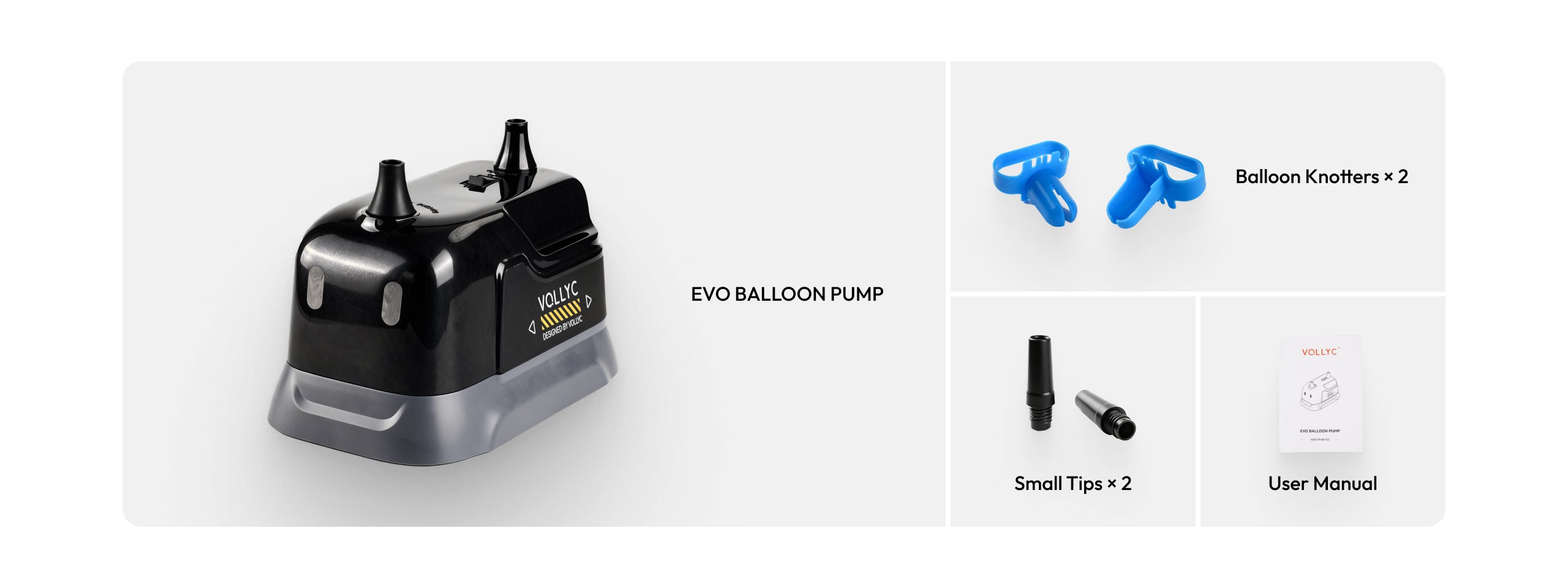 EVO BALLOON PUMP - Electric Balloon Pump with Dual Nozzle & Tie Tool ...
